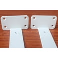 8 Pack - 16 inch White Hidden L Shelf Bracket (1/5 Inch Thicked) Iron ...