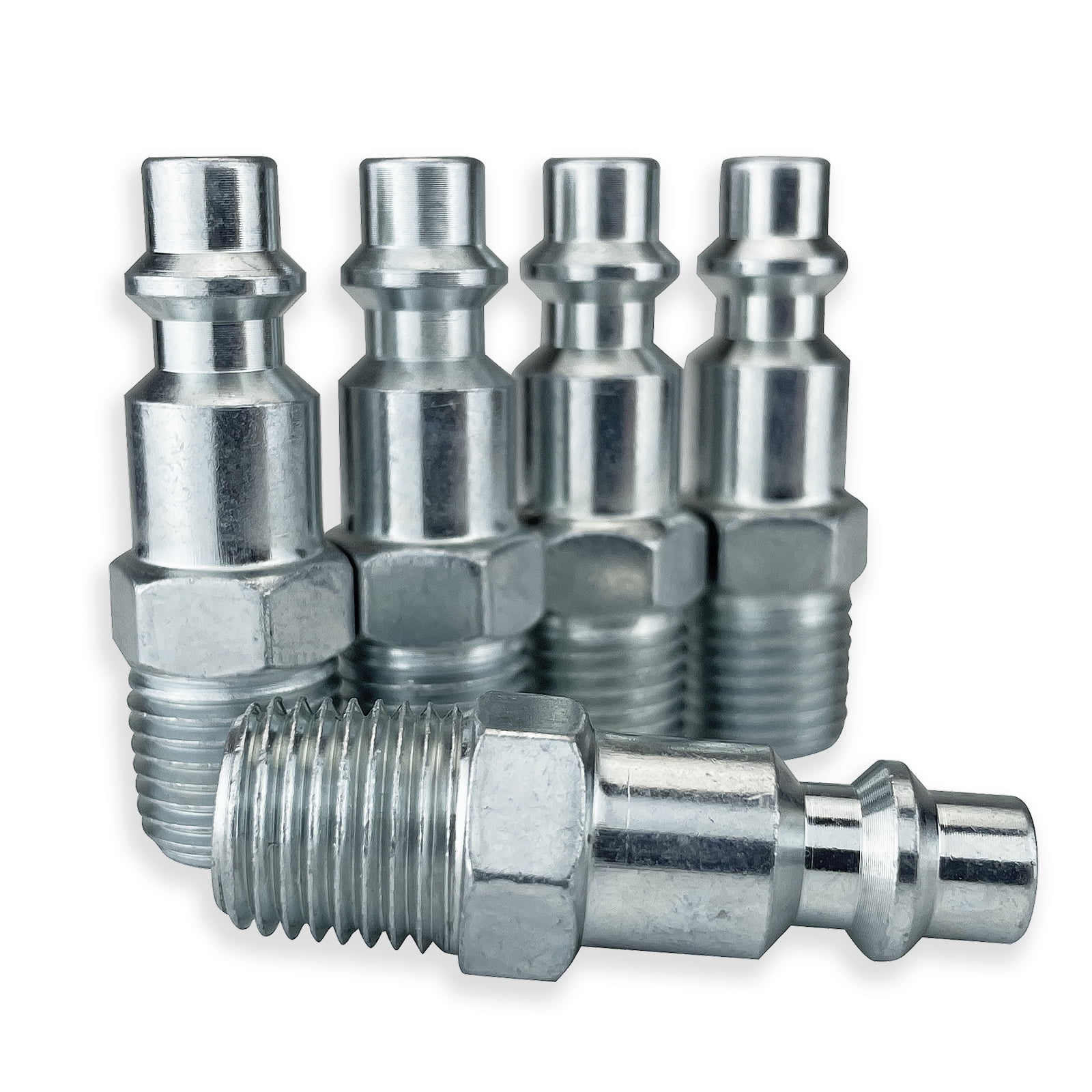 5 Industrial Style 1/4-inch NPT Male Coupler Nipples for Shop Air Line ...