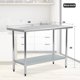 FDW 24" x 48" Stainless Steel Kitchen Work Table Commercial Restaurant ...