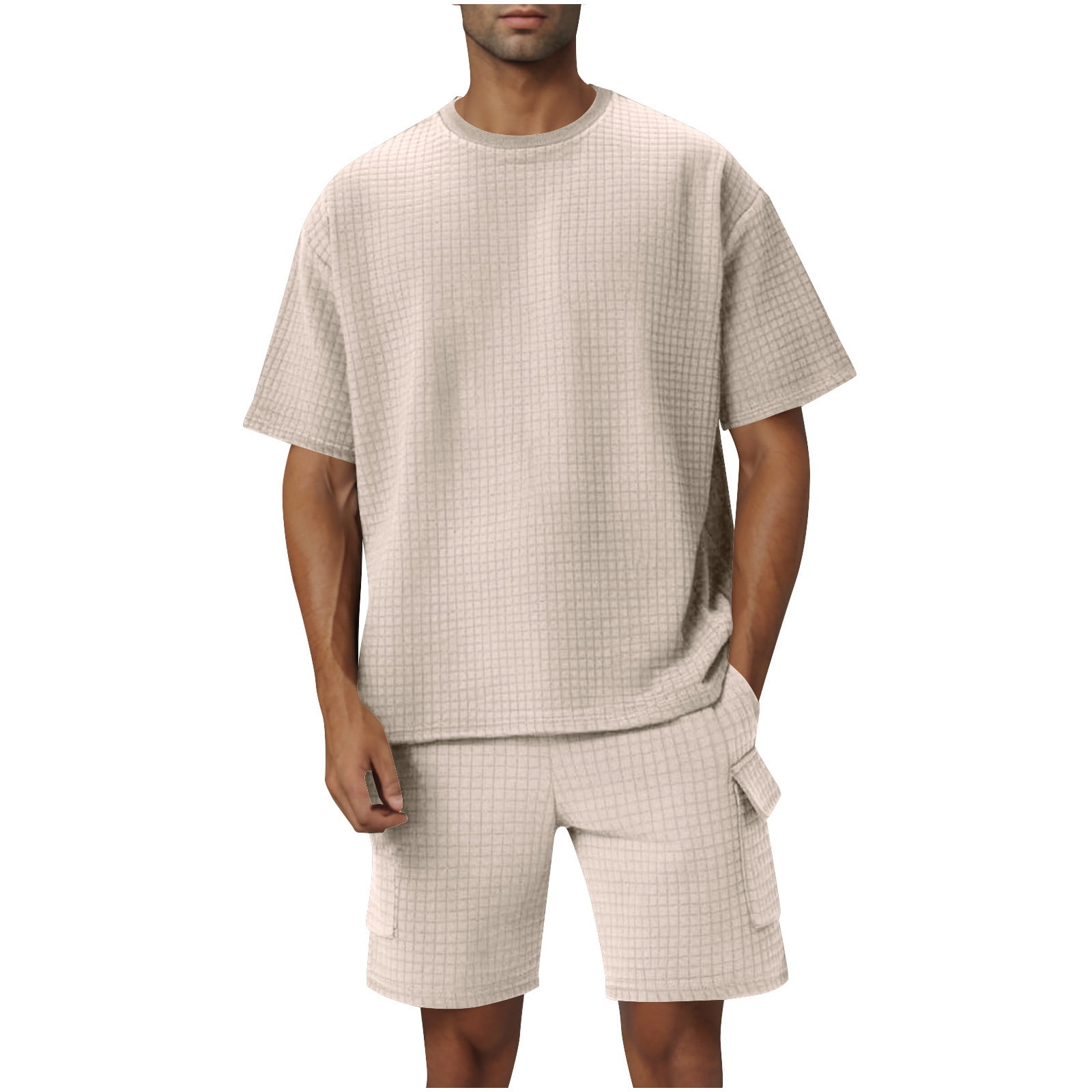 Click here for Ohufall Mens Daily Sets Solid Color Casual Short S... prices