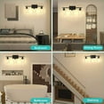 LED Bathroom Light Fixtures, 2-Light Matte Black Vanity Wall Sconces ...
