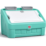 Step2 2-in-1 Mint Toy Storage Box with Art Lid for Toddlers - Walmart.com