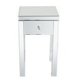 Zimtown Mirrored End Table with Drawer Small Accent Table 1 Drawer ...