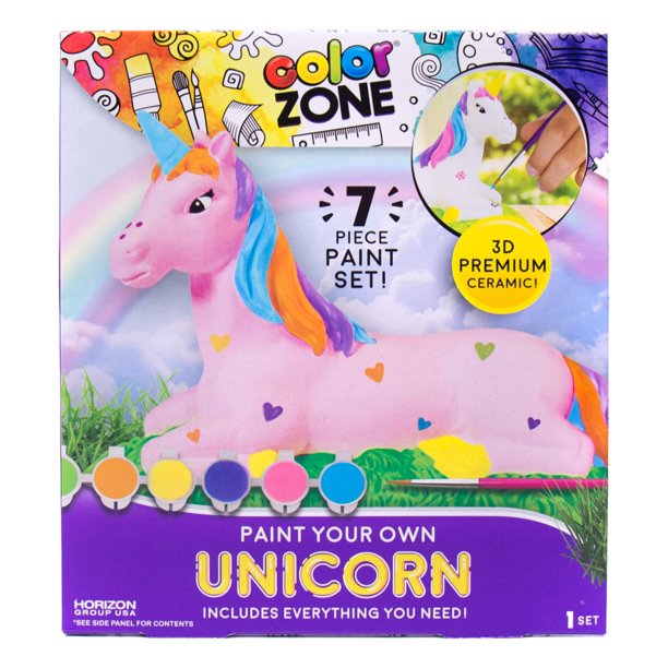 12 Pack: Color Zone® Paint Your Own Unicorn - Walmart.com