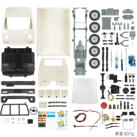 Wpl D12km 1:10 Minivan Kit Metal Plate Remote Control Truck Upgrade ...