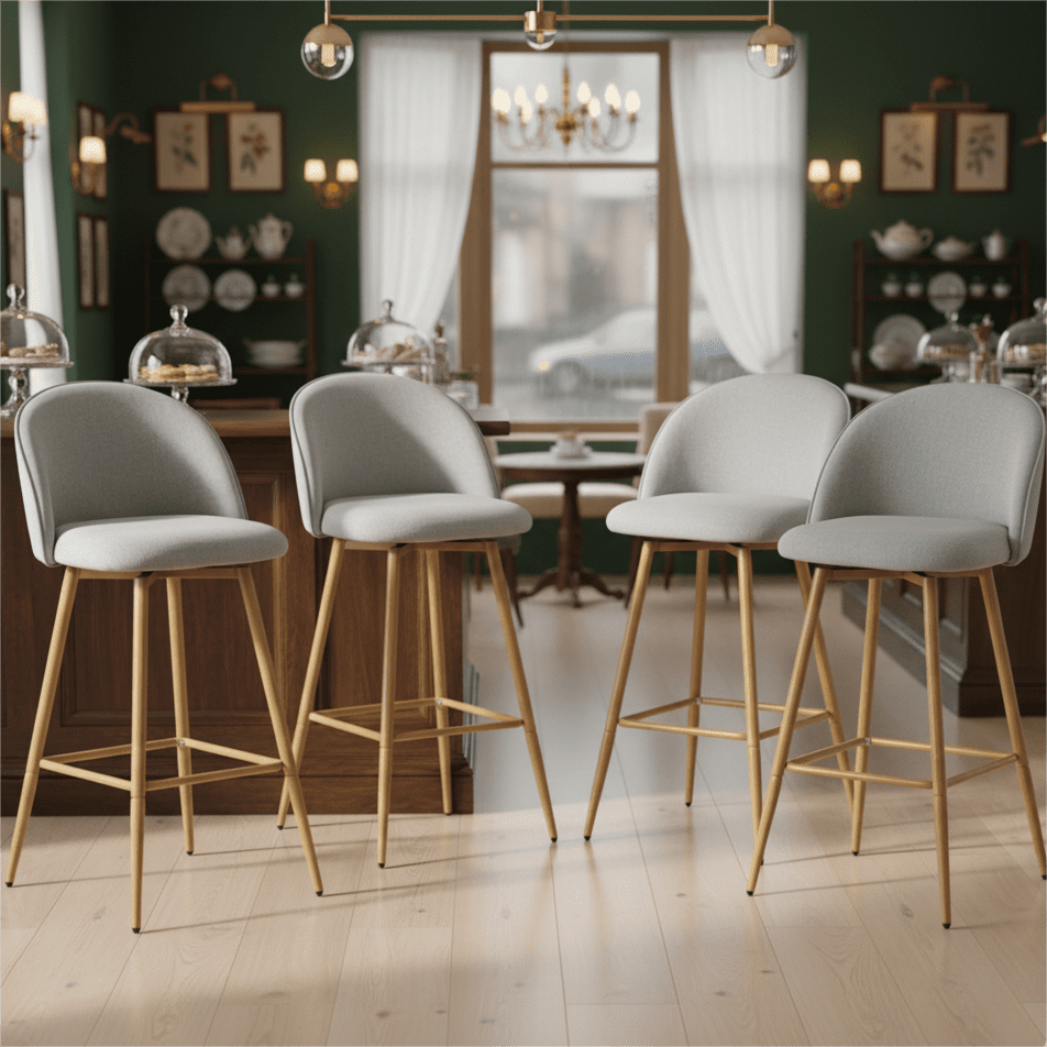 Click here for Homy Casa Modern Set Of 4 Bar Stool With 360 Swive... prices