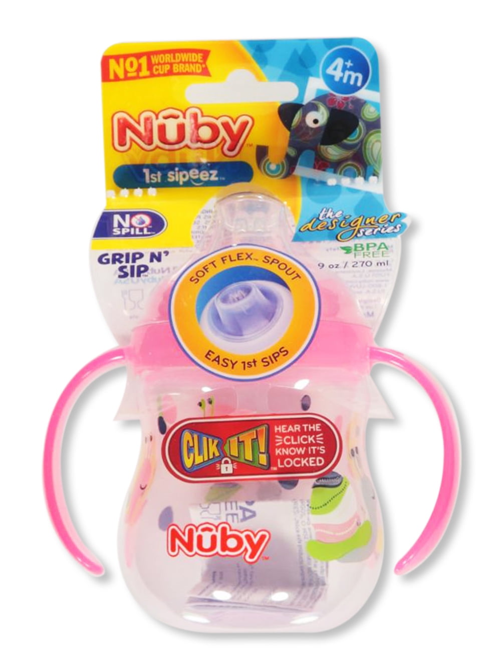 Nuby 1st Sipeez Grip 'n Sip Sipper Cup (9 oz.) - Walmart.com