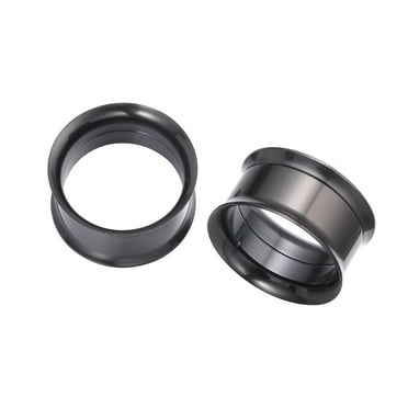 ZS 1 Pair Double Falre Ear Tunnel Plugs Expander Brown Wood Ear Gauges ...