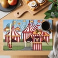 Cute Cartoon Man Cotton Linen Placemats Set of 8, Ferris Wheel ...