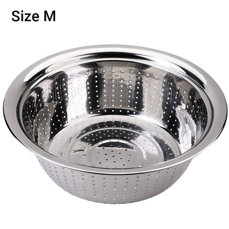 Stainless Steel Vegetable Basin Rice Bean Rinsing Bowl Kitchen Strainer ...