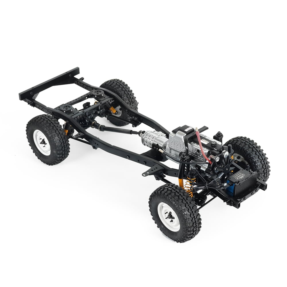 Amyove RCRUN LC80 1:10 Metal Chassis Frame Builders Kit Adjustable Wheelbase Realism Scale for 1 ...
