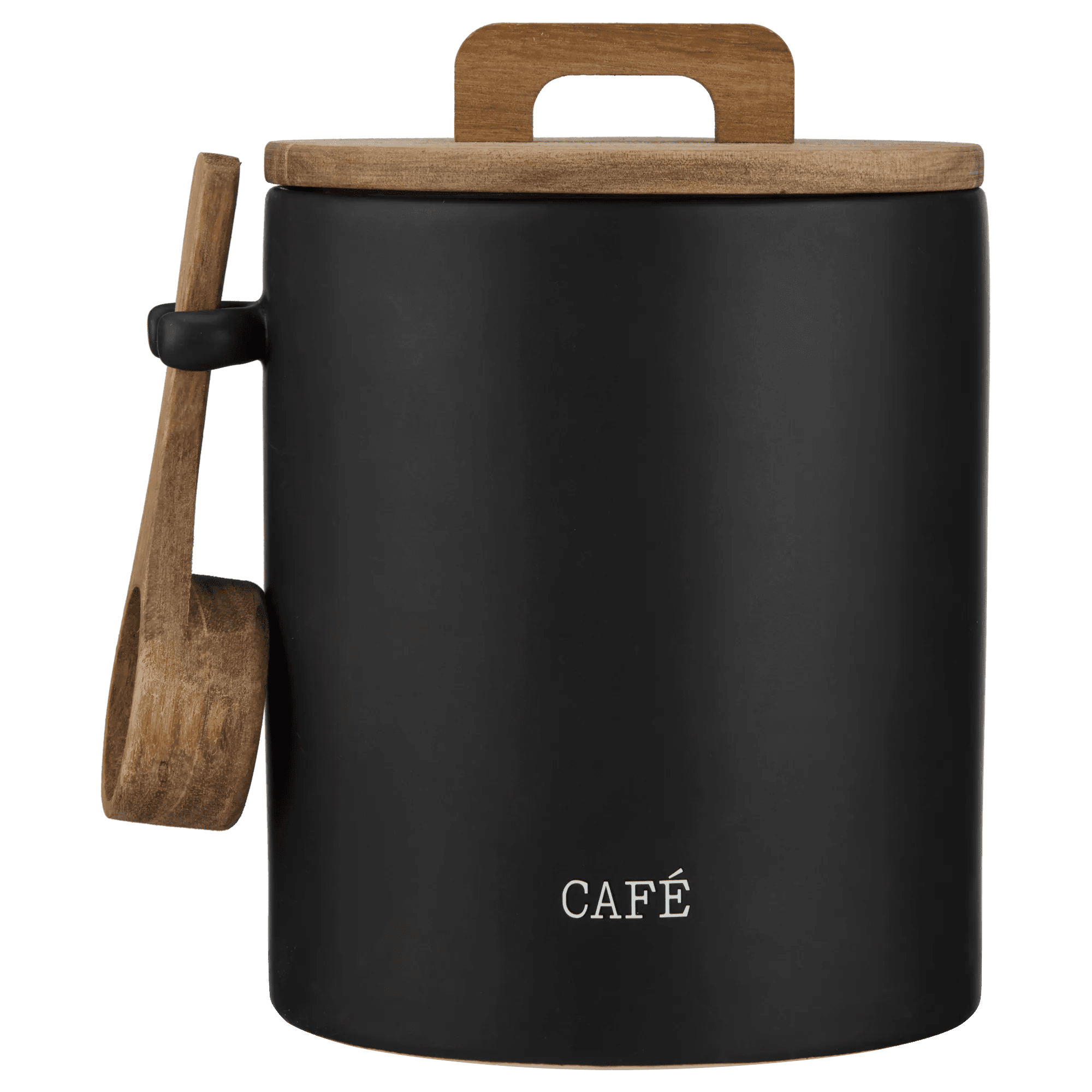 Click here for Bouclair Black Ceramic Coffee Jar With Spoon 5.31... prices