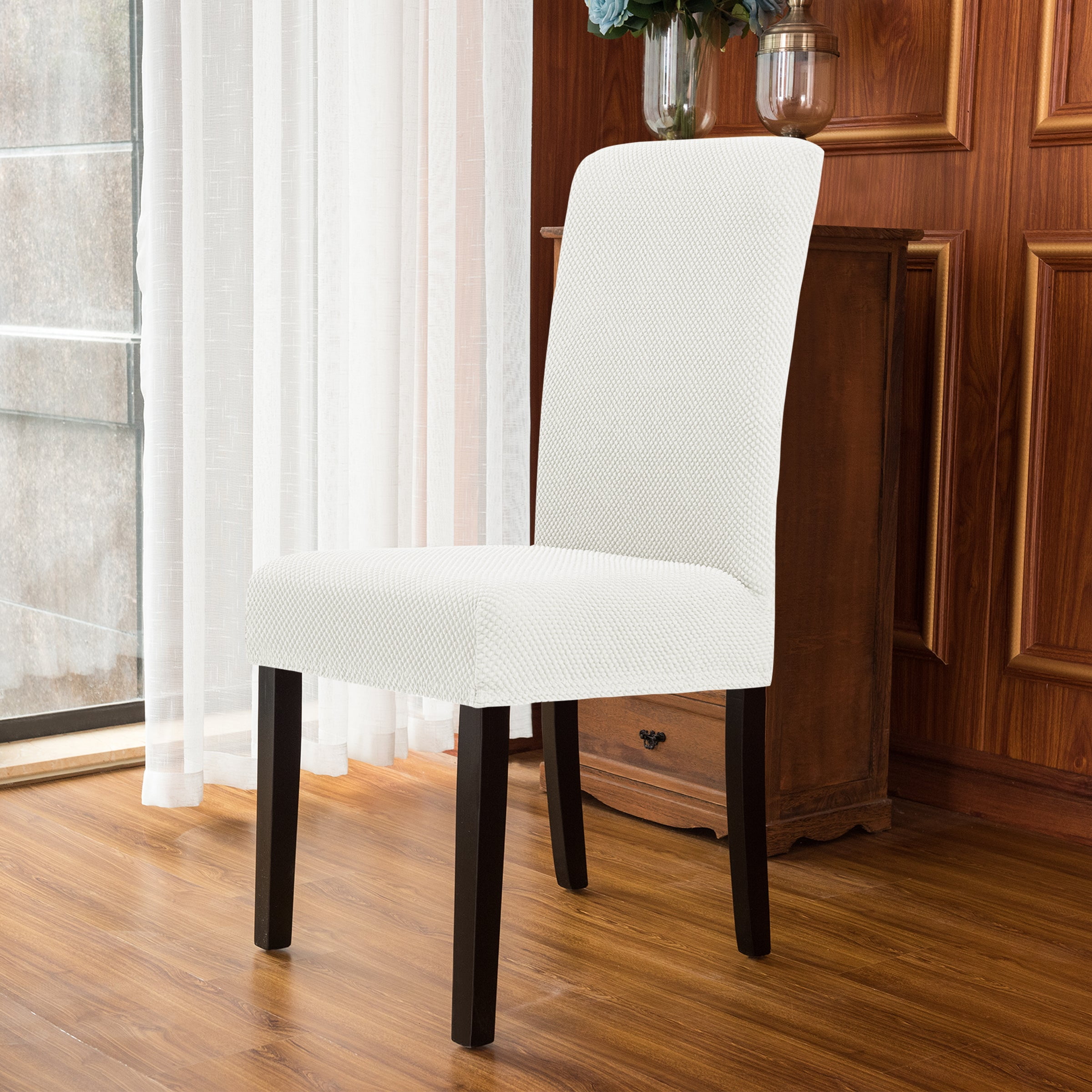 Cream Chair Covers Dining Room