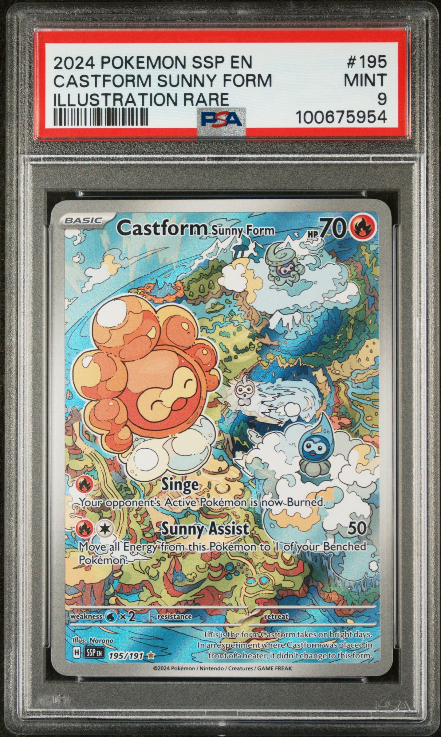 2024 Pokemon SSP EN-Surging Sparks Castform Sunny Form Illustration ...