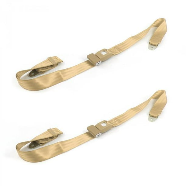 Chevy Truck 1935-1940 Standard 2 Point Tan Lap Bucket Seat Belt Kit - 2 ...