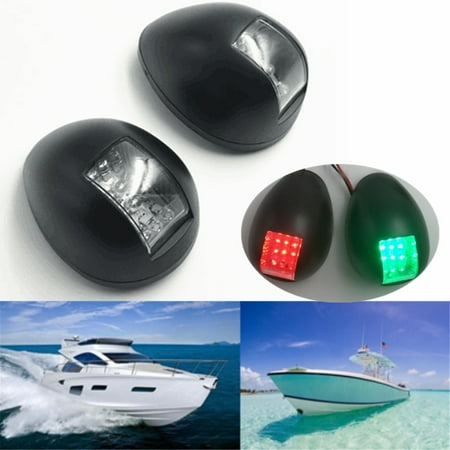 2x 12V LED Bow Navigation Light Stainless Marine Boat Yacht Kayaks Red ...