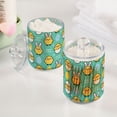 2 PCS Plastic Storage Canister Clear with Lids Airtight Cotton Swabs ...