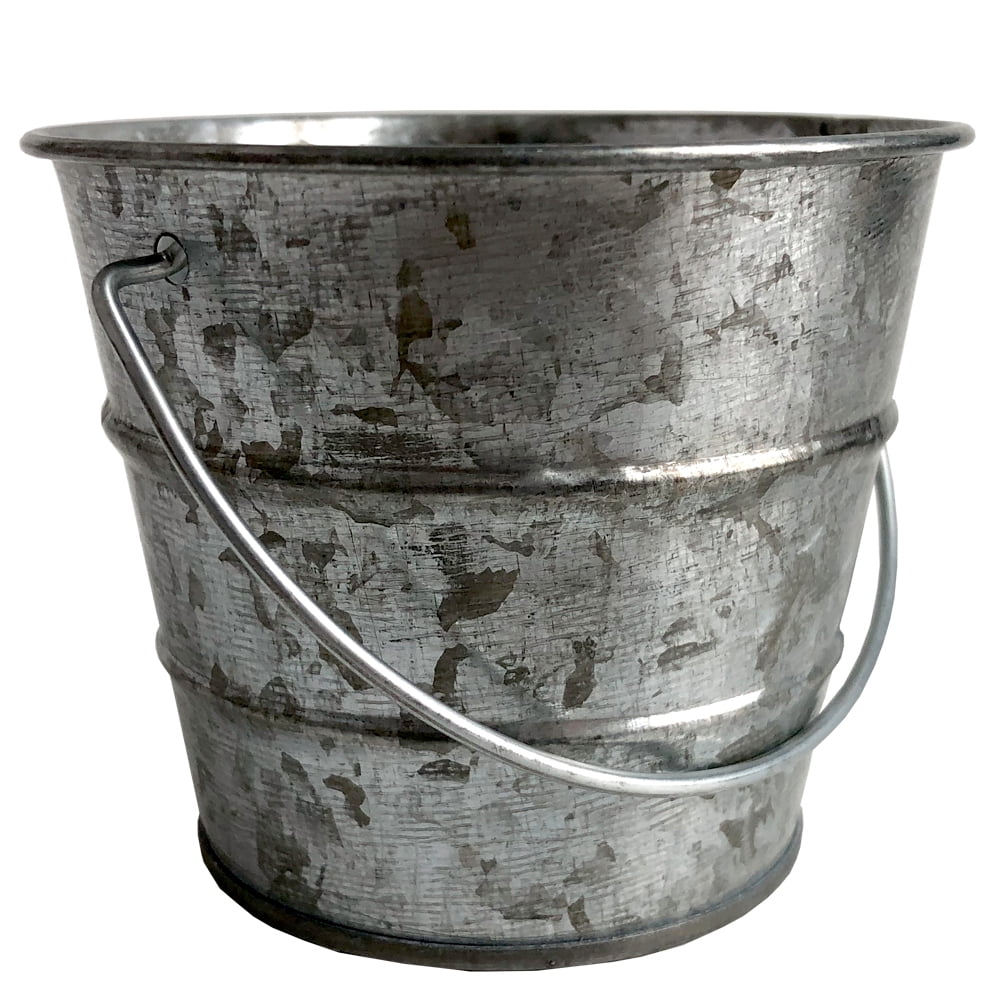 Mainstays 2-Ounce Mini Galvanized Gray Bucket Citronella Candle