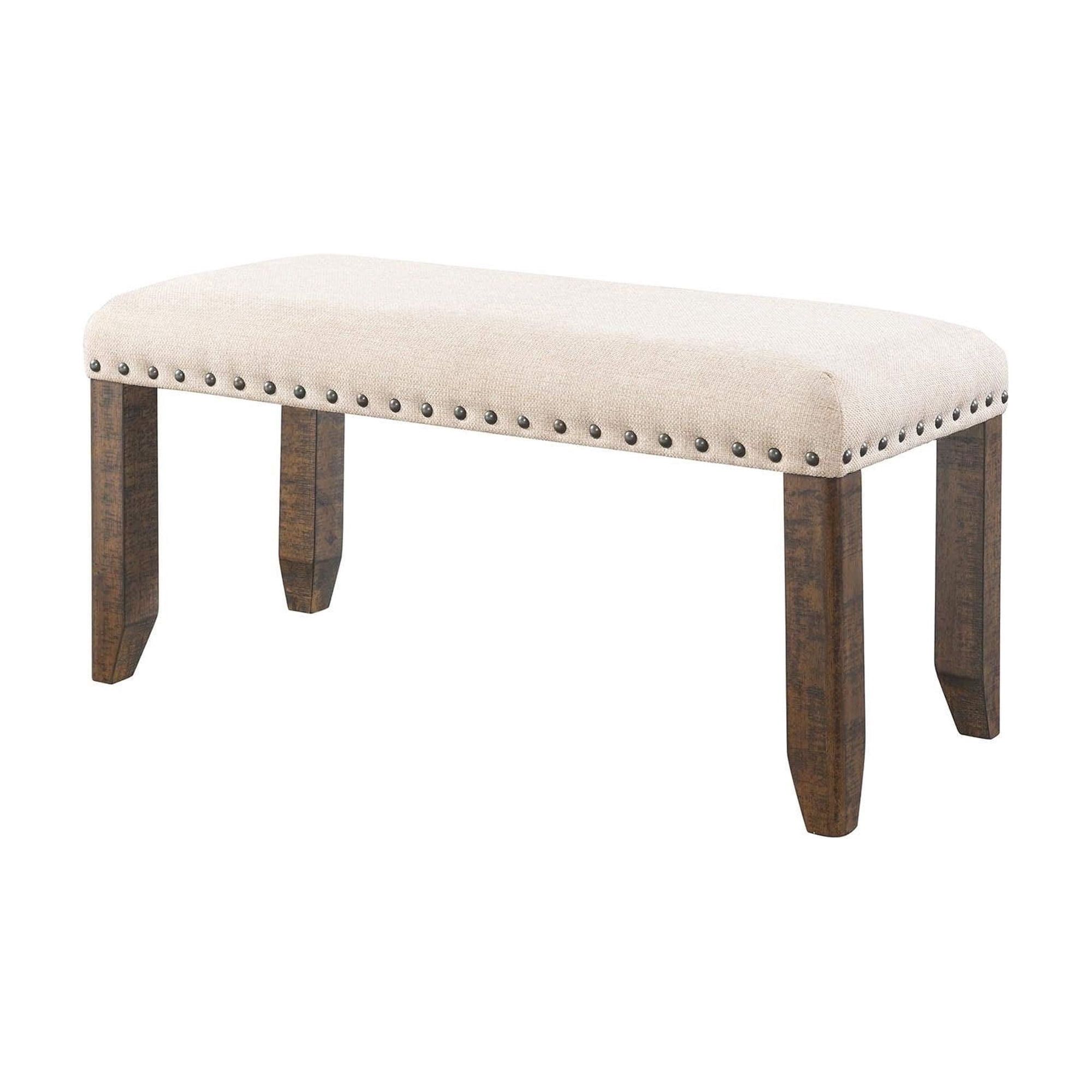 Click here for Bowery Hill Bench In Smokey Walnut And Cream prices