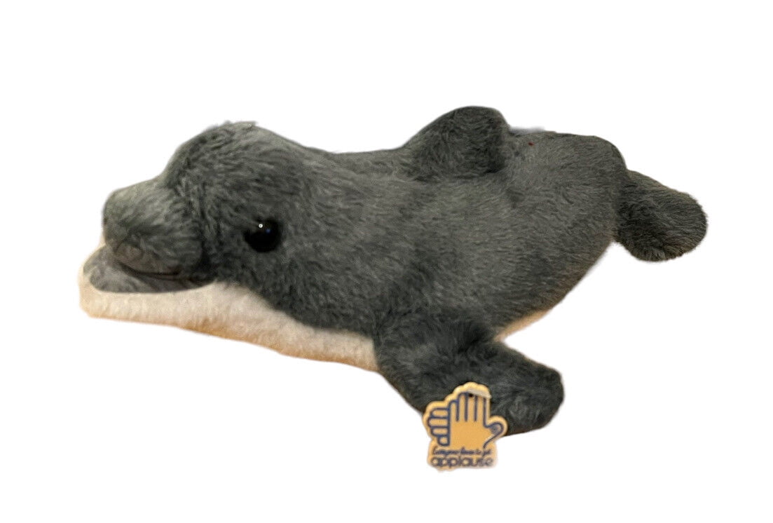 Vintage Applause Grey Dolphin Plush 11.5'' w/ Tags Gray White RARE HTF ...