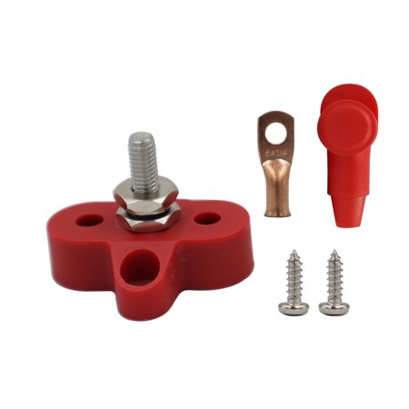 Battery Distribution Terminal Block, M6 1/4inch Voltage 48V, Universal Battery Junction Post ...