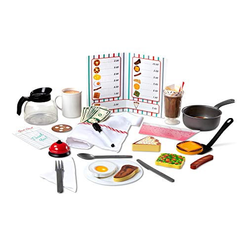 Melissa & Doug Star Diner Restaurant Play Set (Toy Diner Set, 41 piezas ...