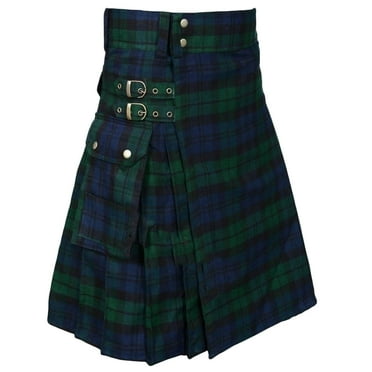 gakvov Utility Kilts For Men Skirt Cargo Pockets Sport Kilt Traditional Highland Scottish ...