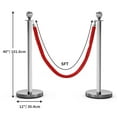 Dextrus 2-Pack Perfect 40" Silver Stanchions with Red Velvet Ropes ...