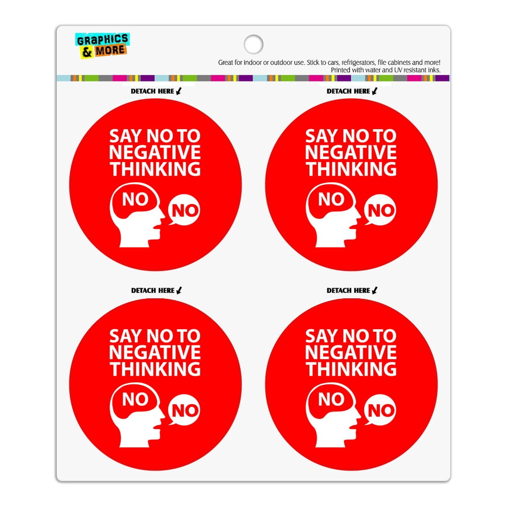 Say No To Negative Thinking Refrigerator Fridge Locker Vinyl Circle ...