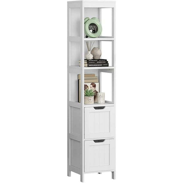 HOMEFORT Bathroom Tall Cabinet, Linen Tower, Slim Storage Cabinet ...