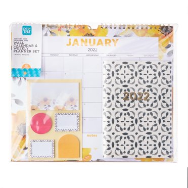 Pen + Gear Undated Daily Planners, Multi-Color, 3.5 in x 5 in, 12 Count ...