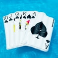 Swimline Royal Flush Playing Card Mat Inflatable 2 Rider Swimming Pool ...
