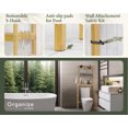 Bamboo Over The Toilet Storage, Behind Toilet Bathroom Shelf Rack with ...