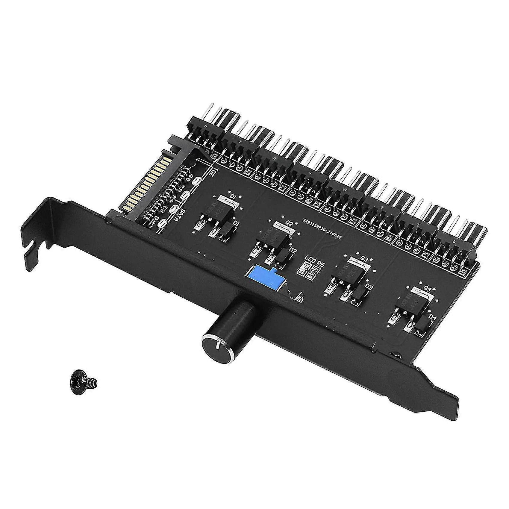 Pc 8 Chls Fan Hub Ing Fan Speed For Cpu Case Hdd Vga Pwm Fan Pci ...