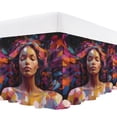 Black Woman Bed Skirt Bed Skirts Queen Size 16 Inch Drop, Colorful ...