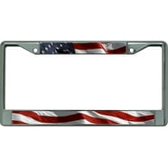 Freedom, USA Country Flag License Plate Tag Frame, Multiple Colors ...