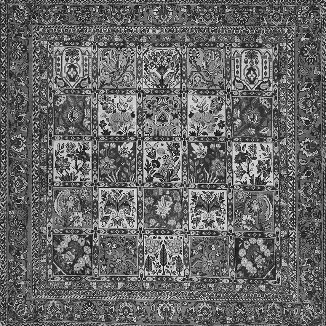 Ahgly Company Indoor Square Persian Gray Traditional Area Rugs, 6 ...