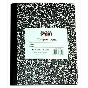 Oxford Composition Book, 9-3/4 x 7-1/2, Wide Rule, Black Marble, 100 ...