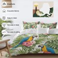Animal Blue Parrot 4 Piece Duvet Cover Set Twin Size Pink Red Flower ...