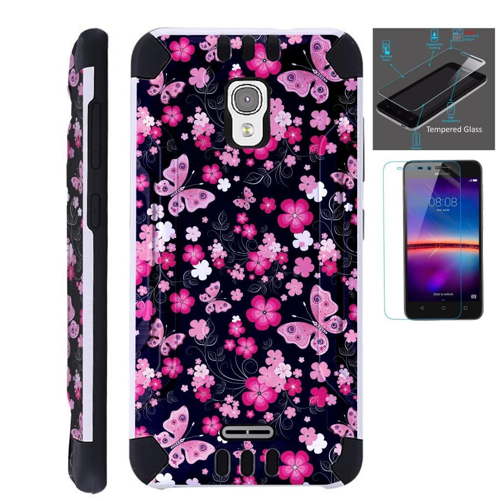 Compatible Wiko Ride (Boost) Case + Tempered Glass Slim Dual Layer ...