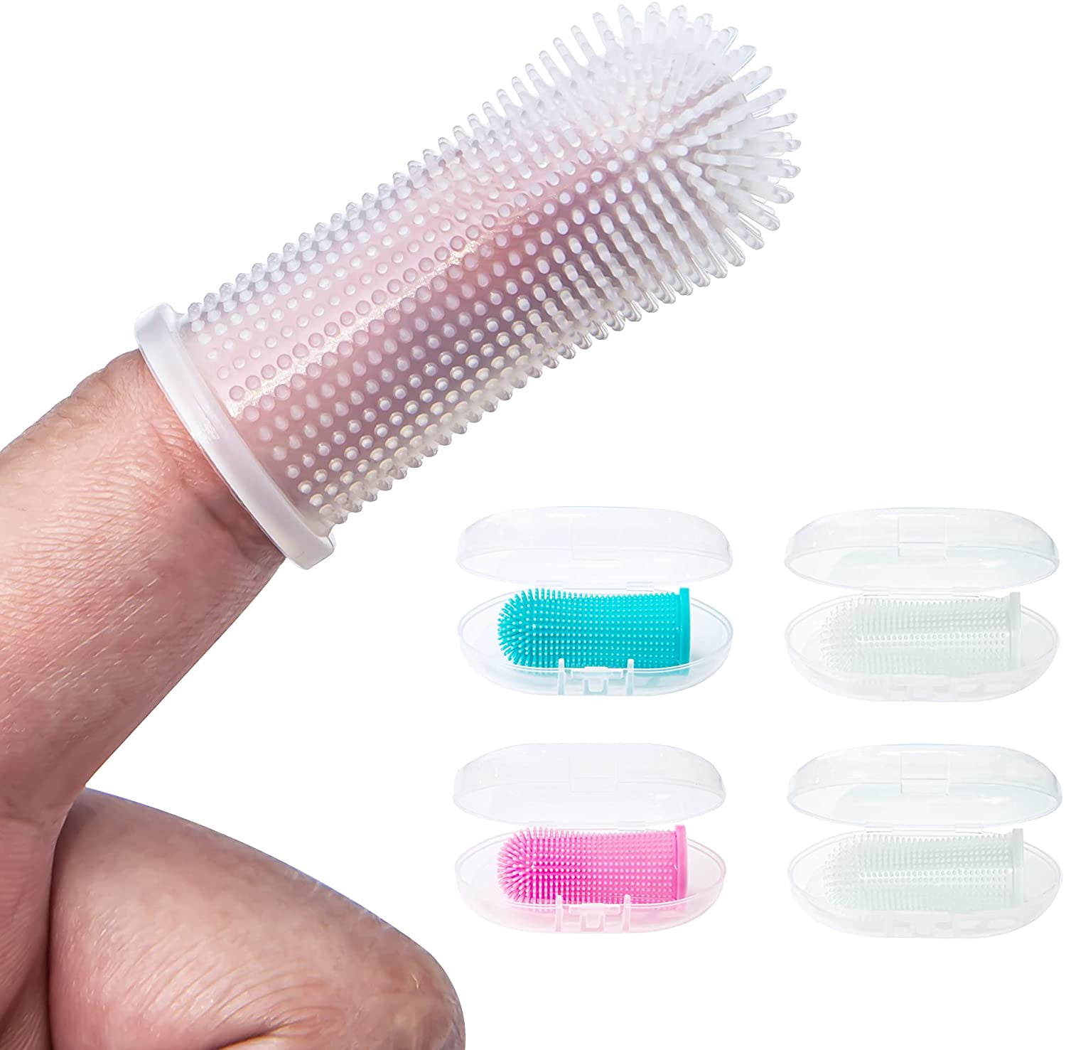 Dog Toothbrush Fingerbrush for Pet and Dog Teeth Dental Oral Cleaning ...