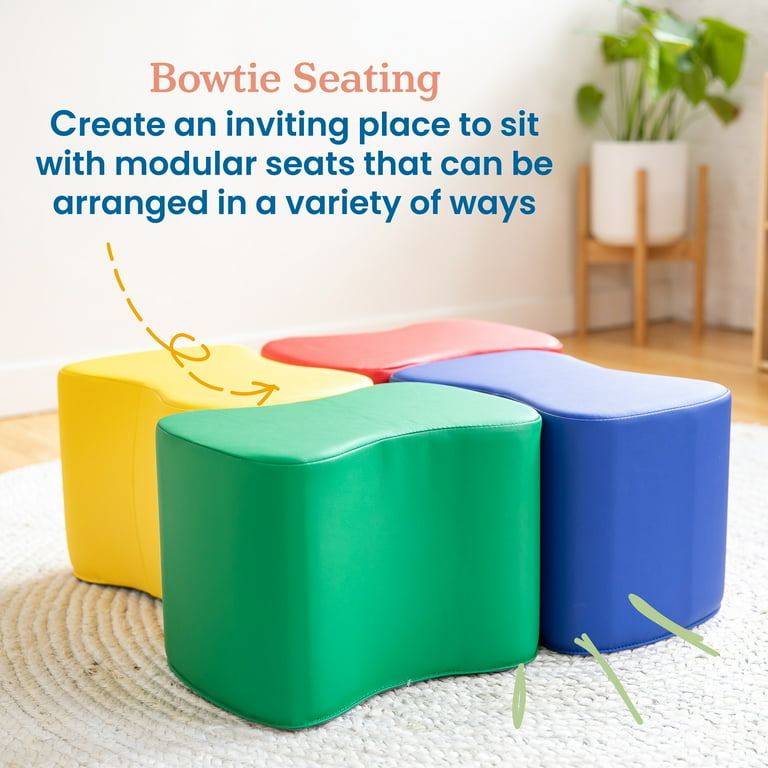 Reading Nook Chair ECR4Kids SoftZone Toddler Stools - 6-Piece Modular ...