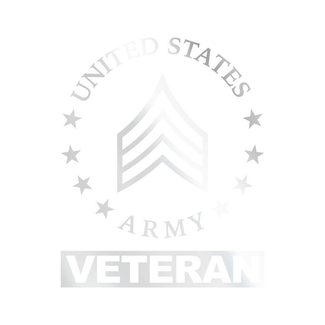 E-5 Sergeant Veteran US Army Rank Sticker Decal Die Cut - Self Adhesive ...