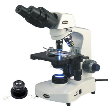 AmScope 1500X Professional Binocular Compound Microscope w Kohler Illumination New - Walmart.com