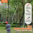 Manual Pole Saw, 4.9-20 Ft Extendable Tree Trimmer with Sharp Steel ...