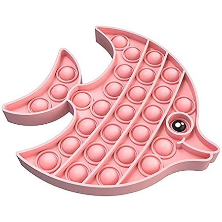 Pink Fish Pop Fidget Toys, Push Pop Bubble Sensory Fidget Toys, Autism ...