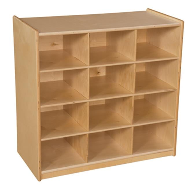 Wood Designs WD16122 12 Cubby Storage with Brown Trays - Walmart.com