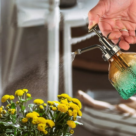 200ml With Top Pump Plant Flower Glass Watering Can Indoor Outdoor ...