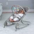 Summer by Ingenuity 2-in-1 Baby Bouncer & Rocker Duo, Light Gray Tweed ...