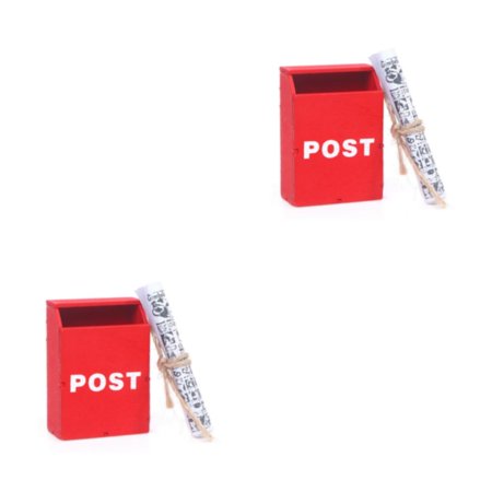 Goriertaly Wood DIY Miniature Kits Mailbox With Miniature Newspaper ...